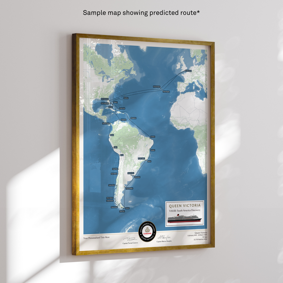 The Cruise Maps - Special Edition map of Queen Victoria's South America ...