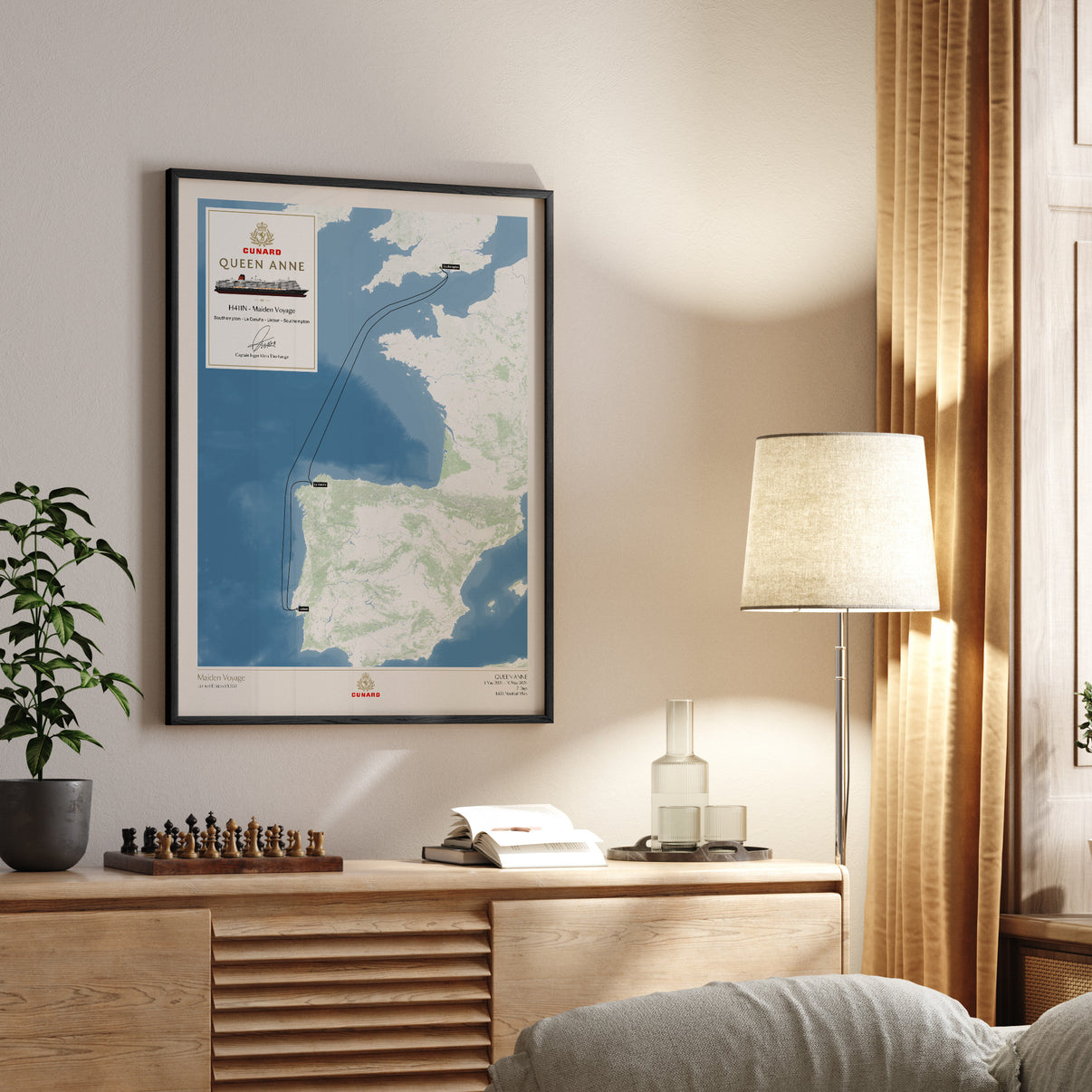 Limited Edition Queen Anne Maiden Voyage Map – The Cruise Maps