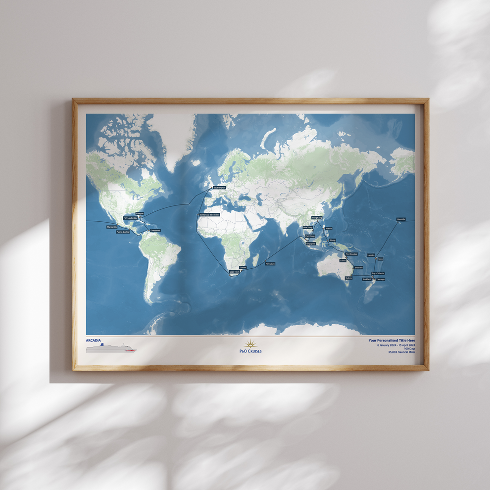 P&O Cruises Custom Cruise Map – The Cruise Maps
