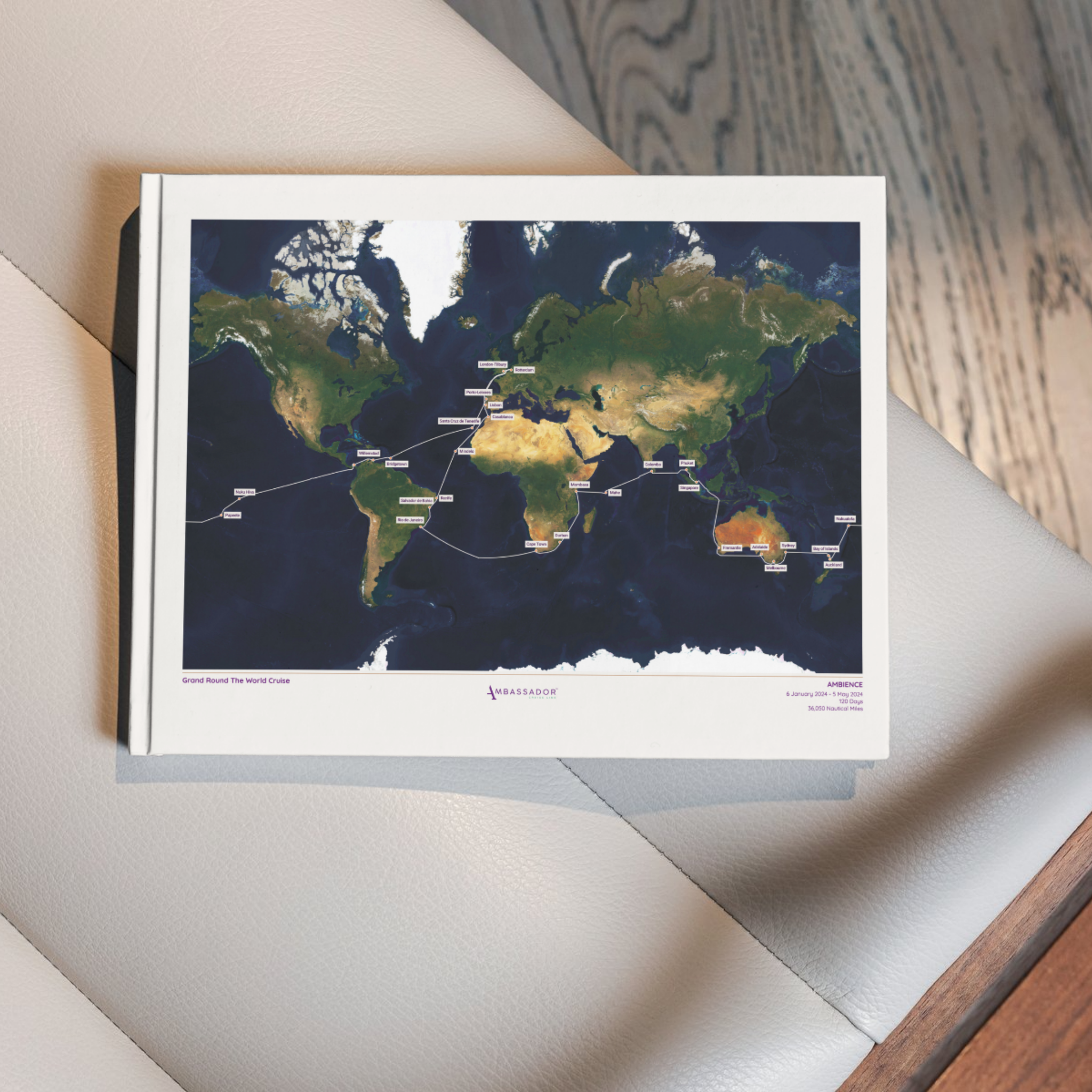 Ambassador Cruise Line Digital Map - Satellite – The Cruise Maps